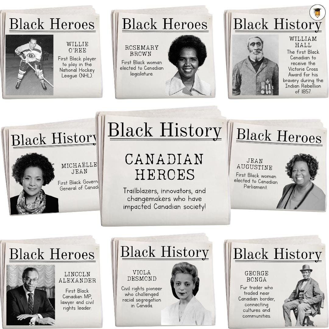 20 CANADIAN Black History Posters | Bulletin Board Display | Black ...