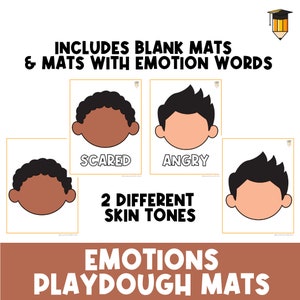 7 Emotions Playdough Mats | Play Dough | Toddler Activity | Preschool ...