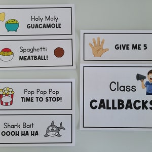 CLASS CALLBACKS | Classroom Posters | Teacher Printables | Attention ...