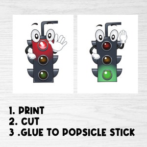 Red Light Green Light Game | Children's Game | Hand Puppets | Paper ...
