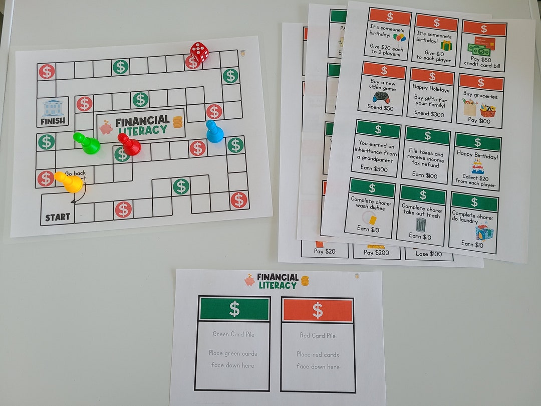 PHYSICAL GAME BOARD: Financial Literacy | Money | Infographic | Learn ...