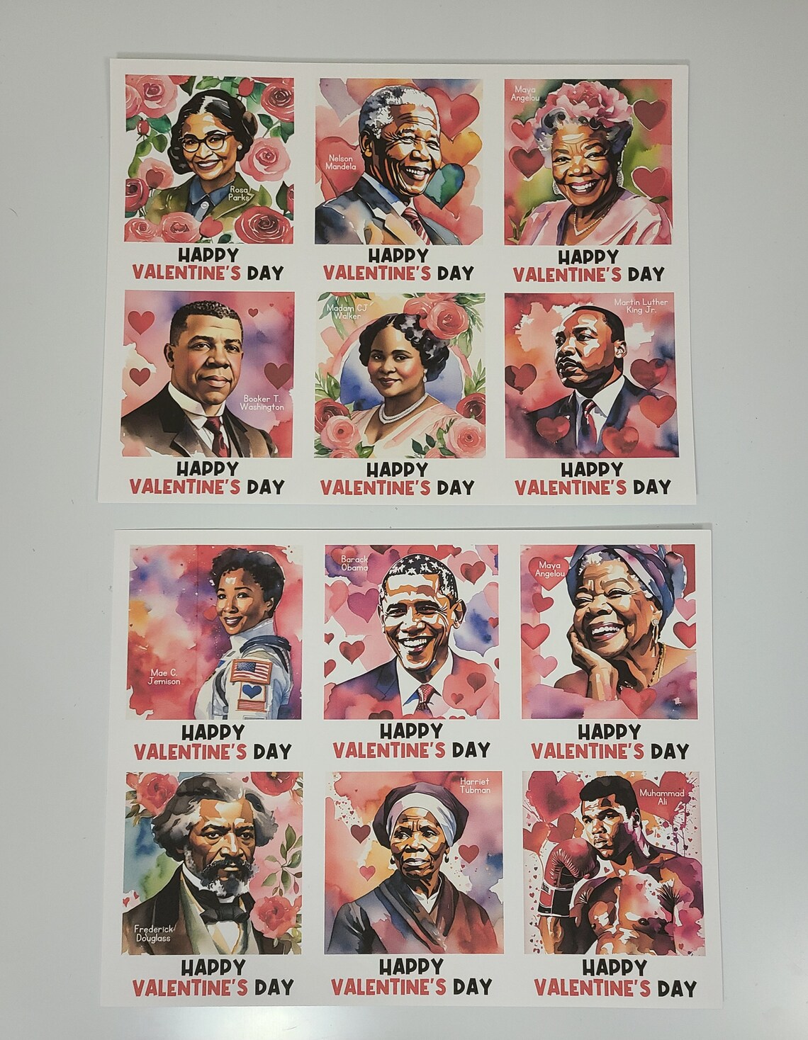 VALENTINE'S DAY CARDS | Black History Printable | Student Gifts | Black ...