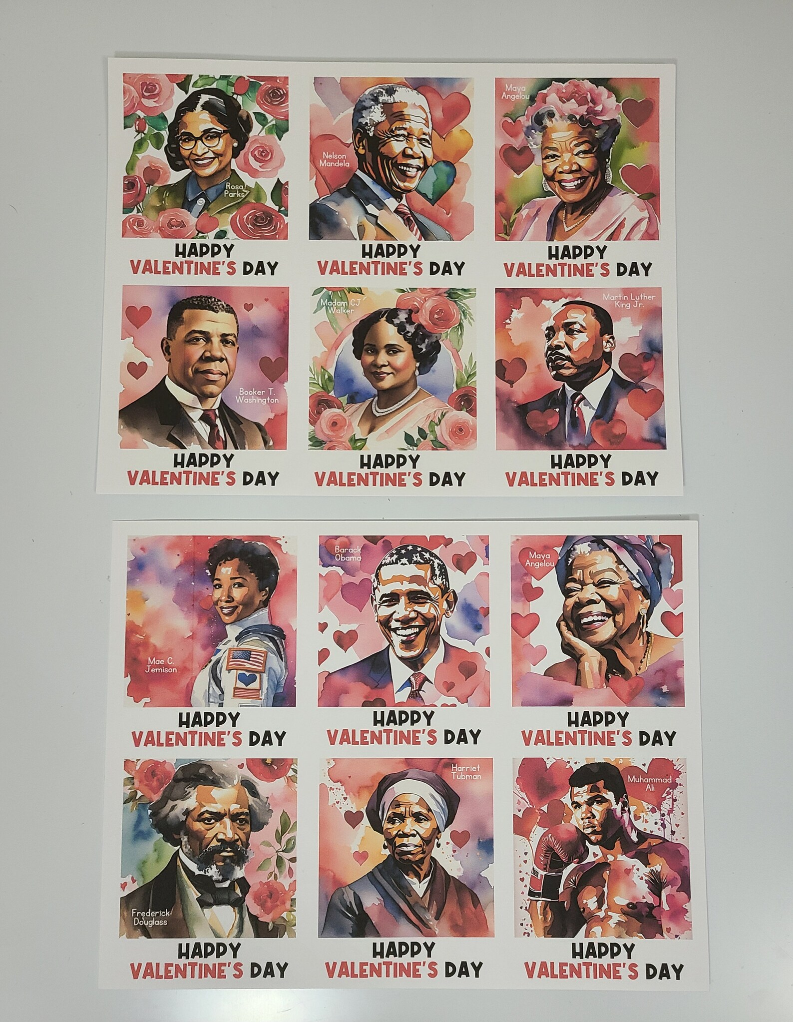 VALENTINE'S DAY CARDS | Black History Printable | Student Gifts | Black ...