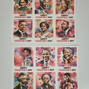 VALENTINE'S DAY CARDS | Black History Printable | Student Gifts | Black ...