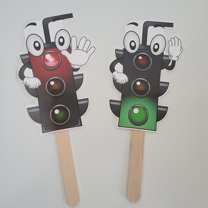Red Light Green Light Game | Children's Game | Hand Puppets | Paper ...