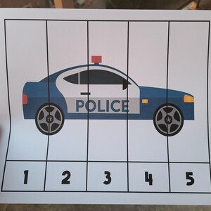 Preschool Puzzle | Cars | Vehicles | Transportation | Number Puzzles ...