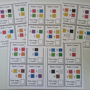 Math Cubes Flashcards | Counting | Building Blocks | Flashcards | STEM ...