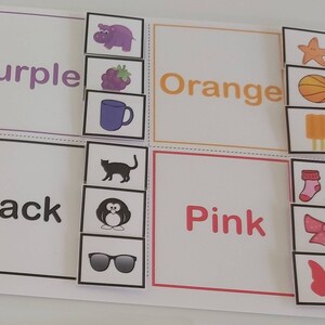 Color Matching | Sorting Activities | File Folder Games | Learn Colours ...