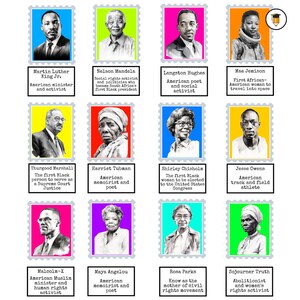 Black History Poster Stamps Bulletin Board Display Black History Decor ...