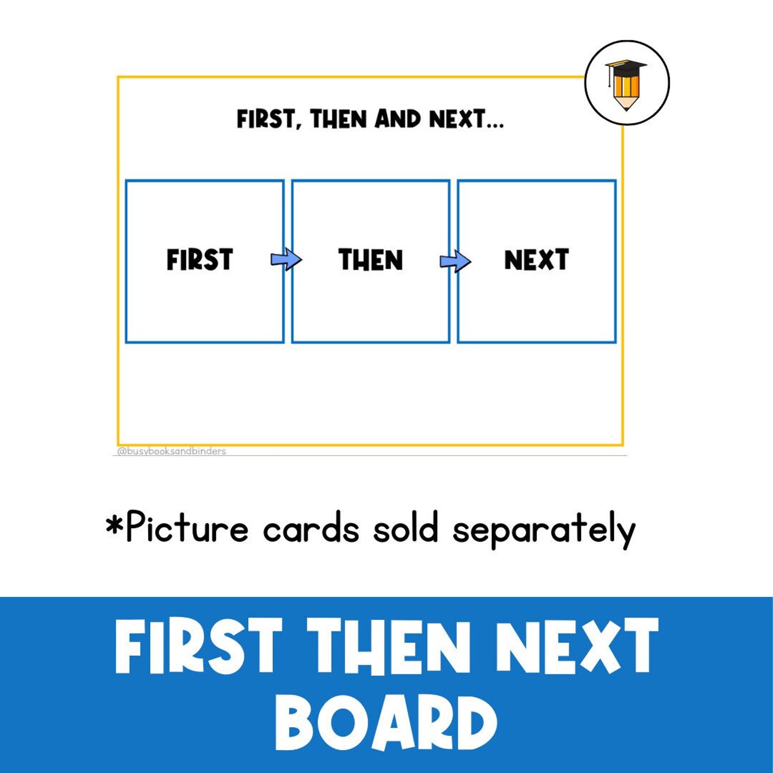 First Then Next Board ONLY | Visual Aid | Visual Schedule | Toddler ...