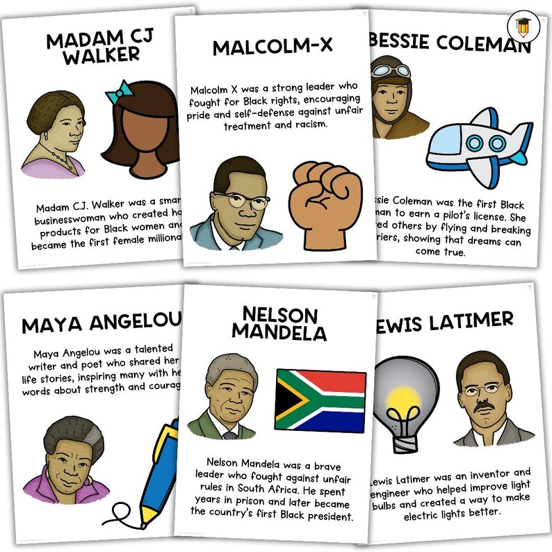 15 Black History Posters | Famous People | Bulletin Board Display ...