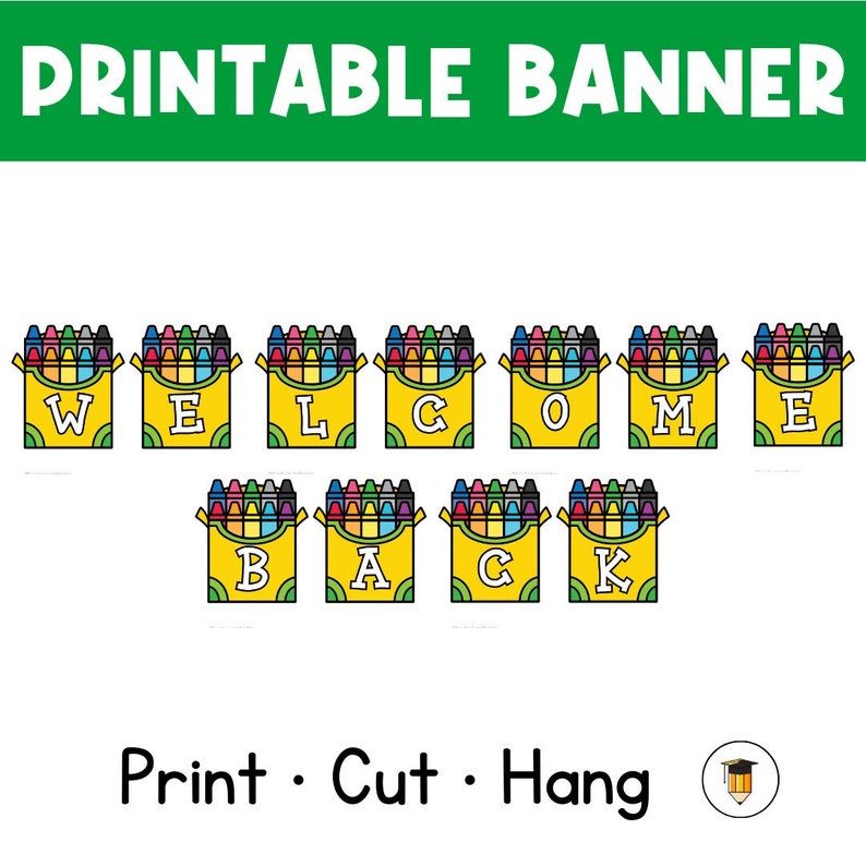 CRAYON BULLETIN BOARD | Welcome Back | Back to School | Printable ...