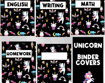 Unicorn Binder for Kids - Etsy