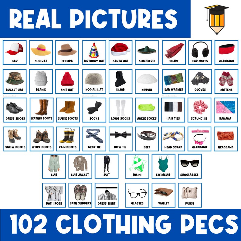 102 REAL PICTURES: CLOTHING Clothes First Then Visual Aid - Etsy