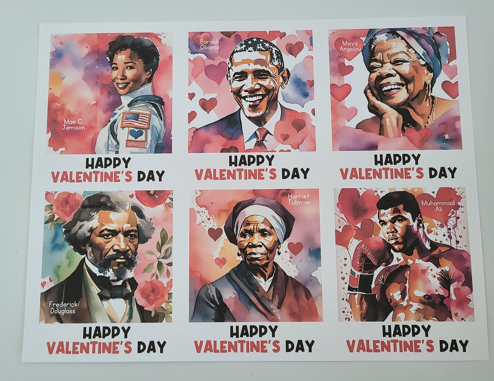 VALENTINE'S DAY CARDS | Black History Printable | Student Gifts | Black ...