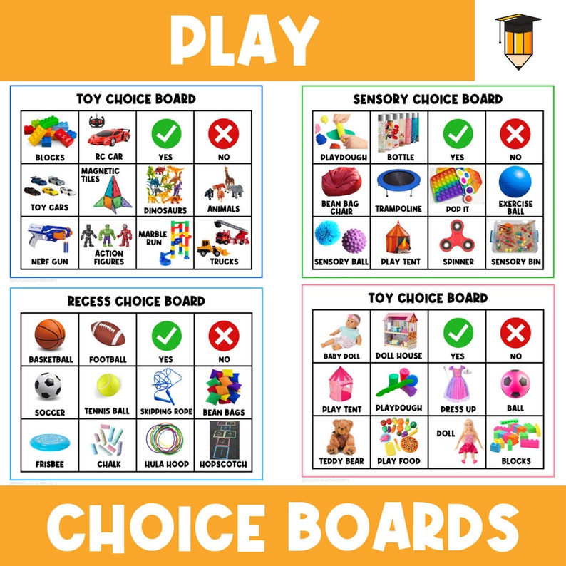 Communication Choice Boards | Daily Routines | First Then Visual Aid ...