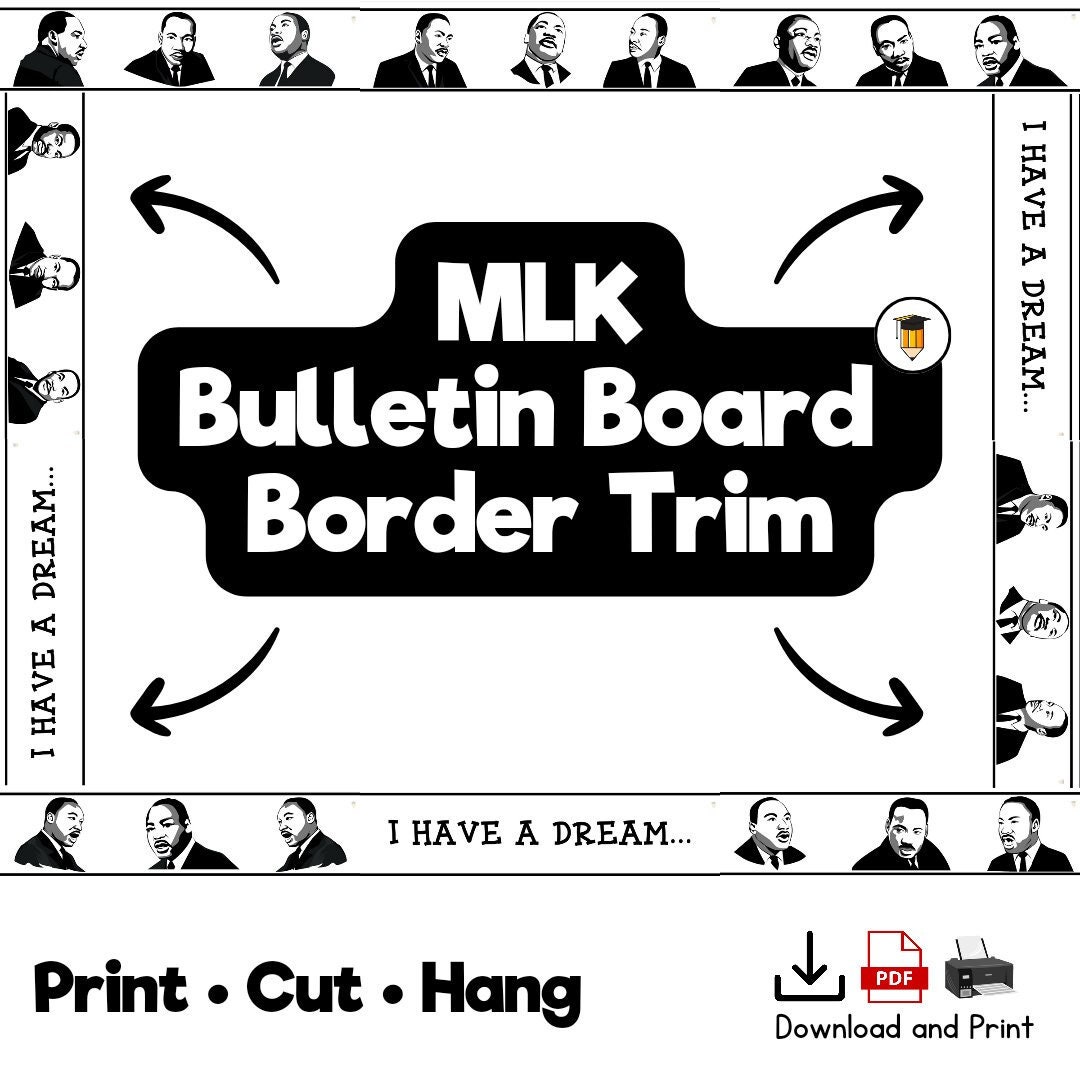MLK Jr. Black History Border Trim | Bulletin Board Display | Black ...