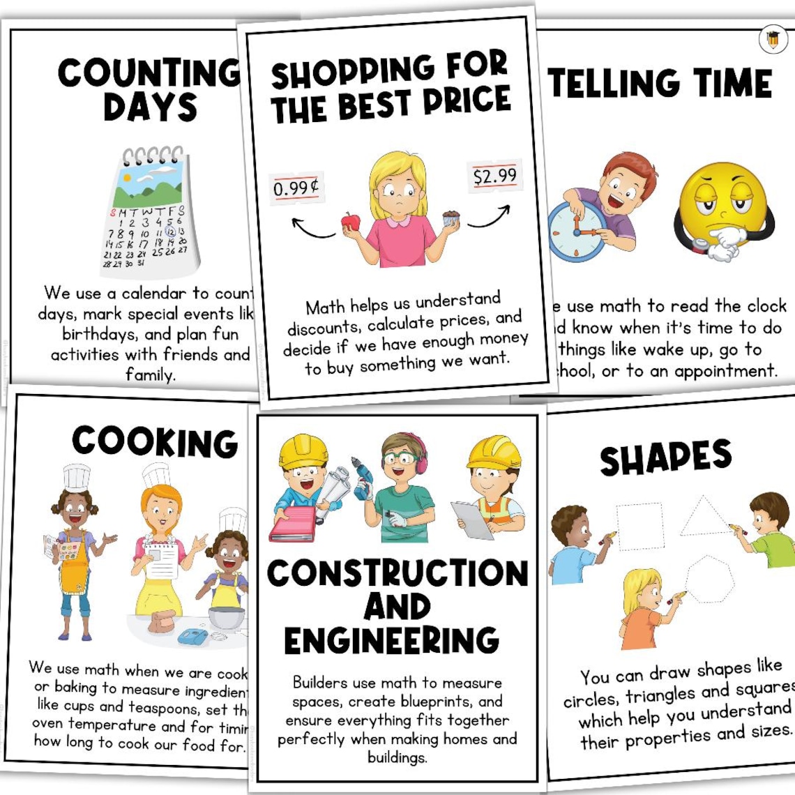 24 Math Posters for Kids | Understanding Real World Math in Our ...