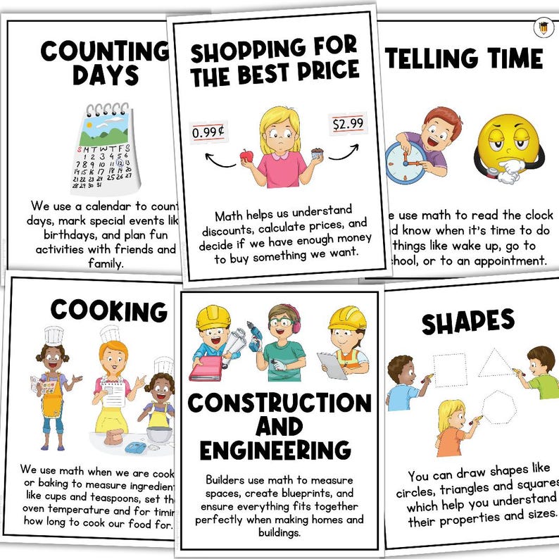 24 Math Posters for Kids | Understanding Real World Math in Our ...