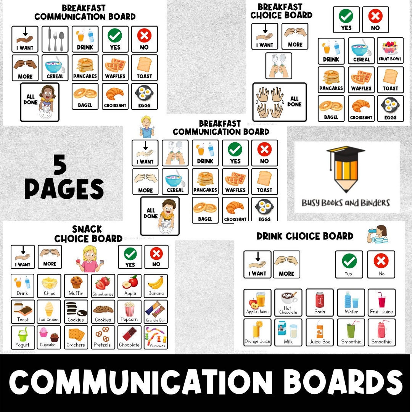 Food Communication Choice Board | Food Choice Board | Food | Visual Aid ...