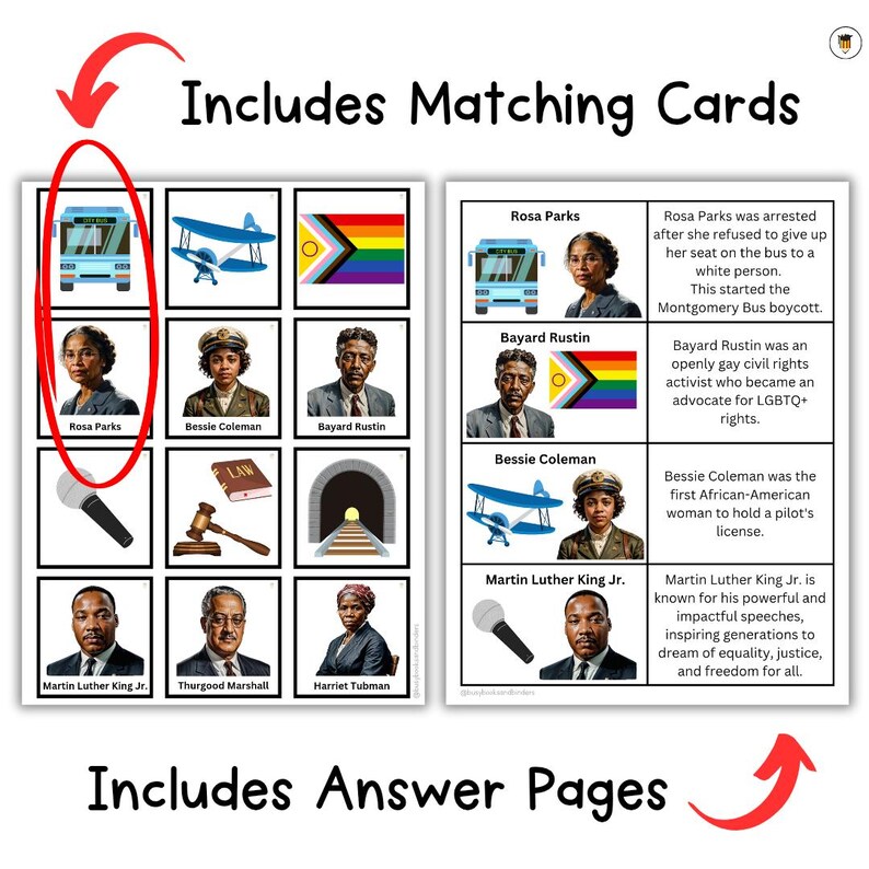 Black History Matching Activity | Bulletin Board Display | Black ...