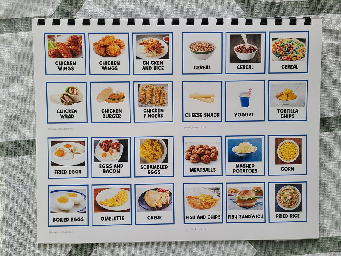 BOOK: 167 Food Pictures | Food Visual Aid | Behavior | Task Card ...