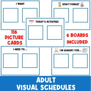 ADULT Visual Aid | First Then Board | Visual Schedule | Senior ...