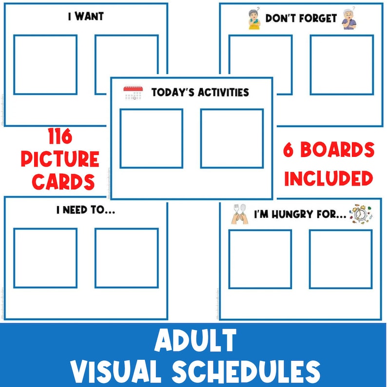 ADULT Visual Aid | First Then Board | Visual Schedule | Senior ...