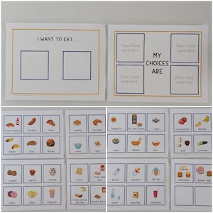 1 BOARD + 45 PICTURE CARDS | Food Choice Board | Food Pics | Visual Aid ...