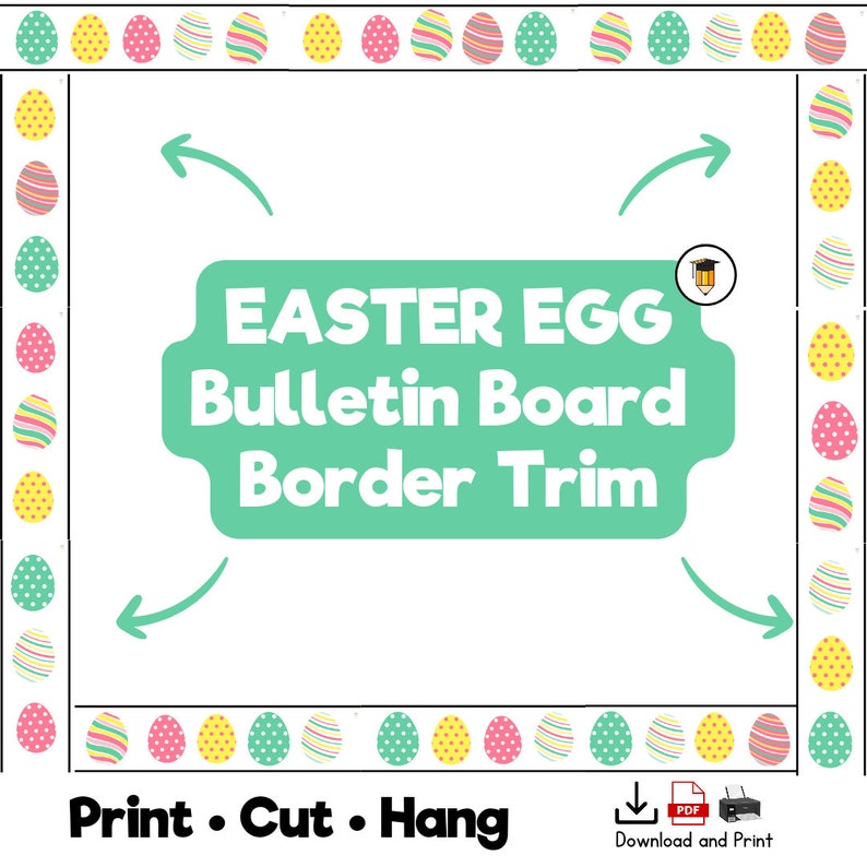 HOPPY EASTER Bulletin Board | Spring Theme | Happy Easter | Display ...