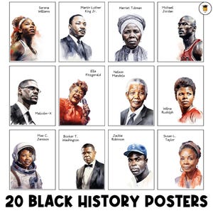 20 Black History Posters | Bulletin Board Display | Black History Decor ...