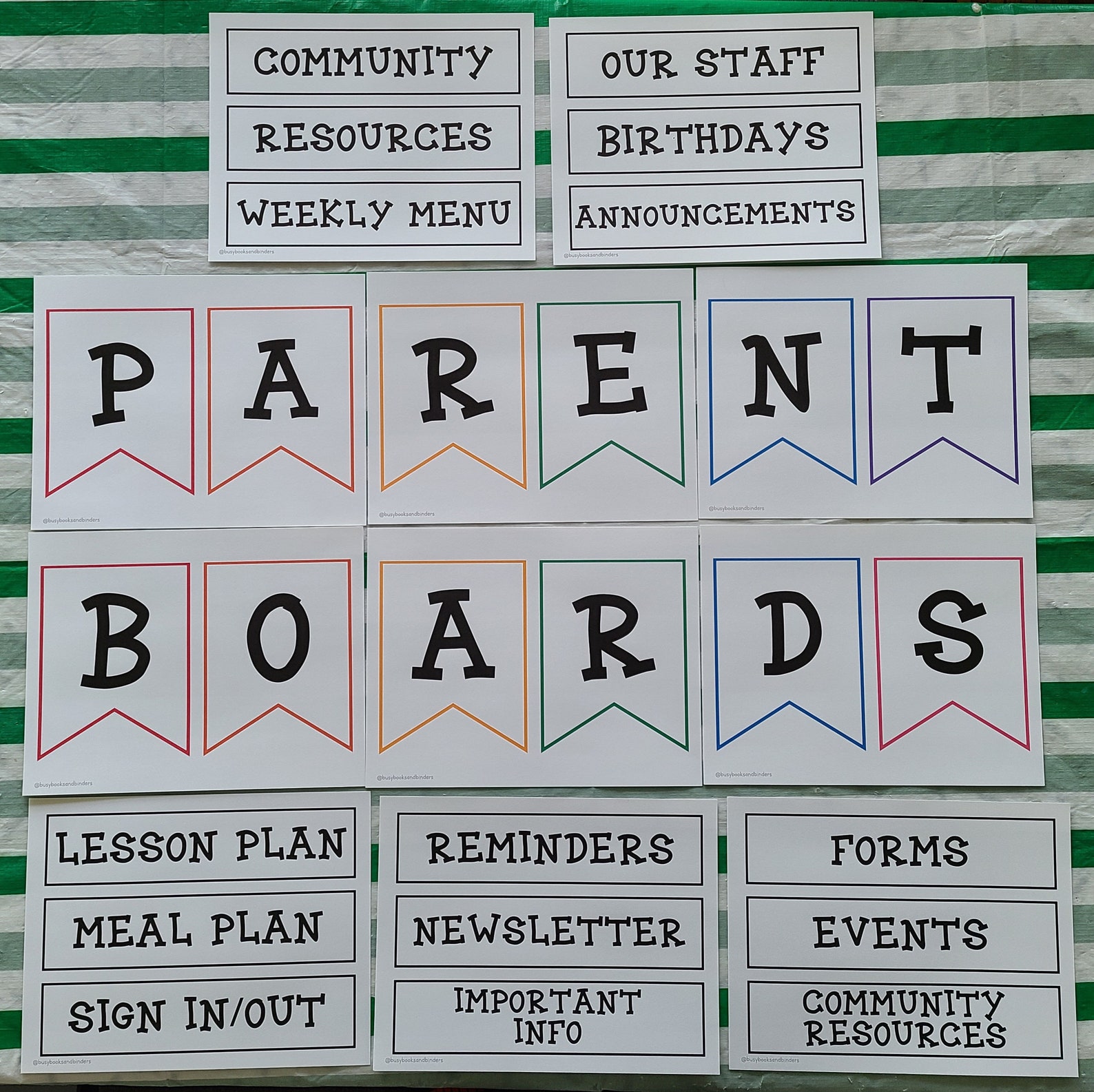 Parent Board Banner | Childcare Organization | Visual Schedule | Parent ...