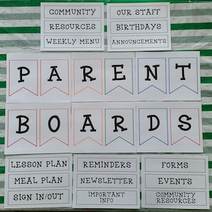 Parent Board Banner | Childcare Organization | Visual Schedule | Parent ...