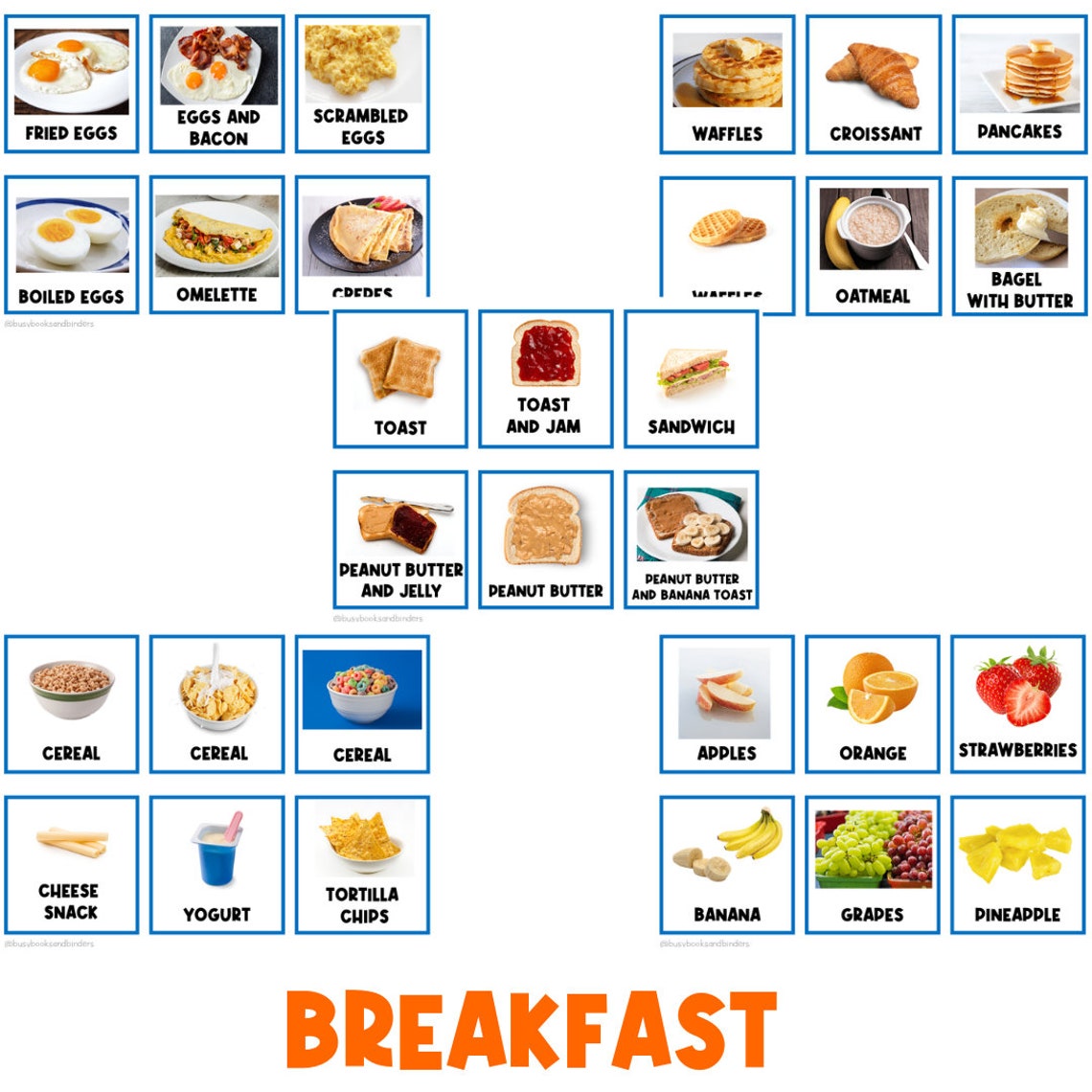 REAL PICTURES: 167 Food Cards + 3 Choice Boards | Food Visual Aid ...