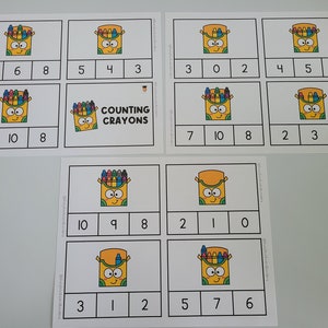 Crayon Counting | Preschool Activities | Math Centers | Kindergarten ...