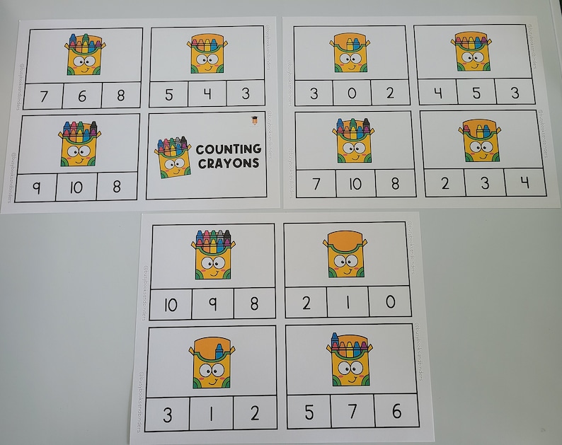 Crayon Counting | Preschool Activities | Math Centers | Kindergarten ...