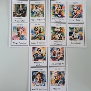 12 Black History Flashcards | Bulletin Board Display | Black History ...