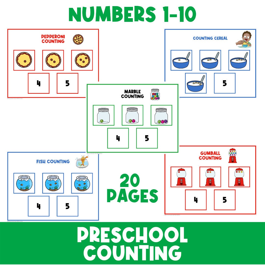 Number Matching | Counting | Numbers | 1 to 10 | Preschool | Toddler ...