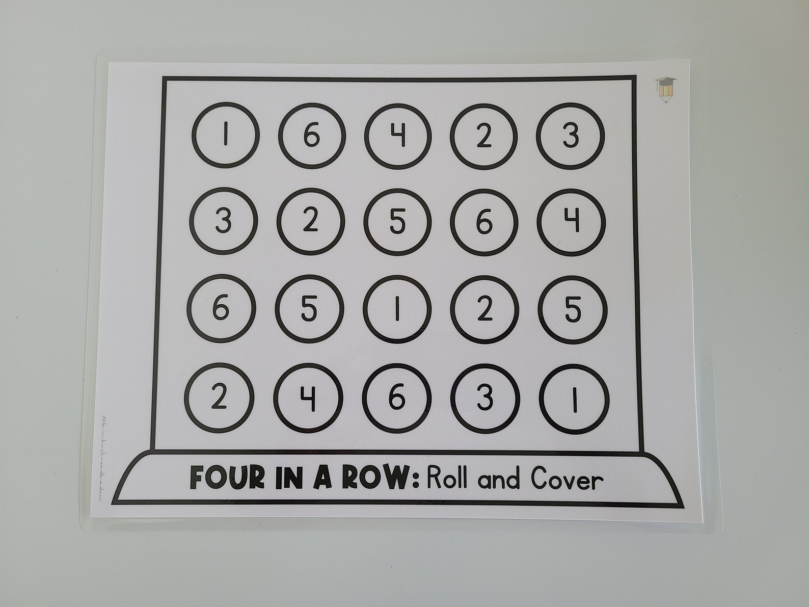 4 IN A ROW | Roll a Number | Dice Game | Preschool | Kindergarten ...