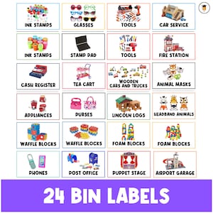 175 REAL PICTURES BUNDLE: School Supplies and Bin Labels | Bin Label ...