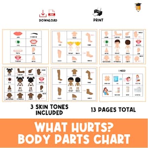 WHAT HURTS BUNDLE | Child Pain Chart | Visual Aid | Non Verbal ...