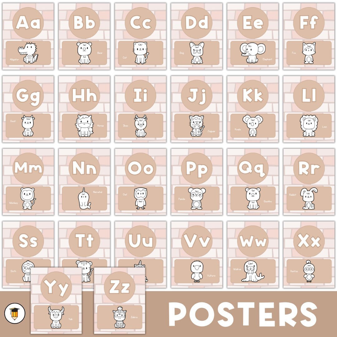 Boho Alphabet Posters | A to Z Posters | Classroom Decor | ABC ...