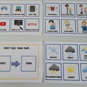 1 BOARD + 225 CARDS | First Then Board | Visual Aid | Schedule ...