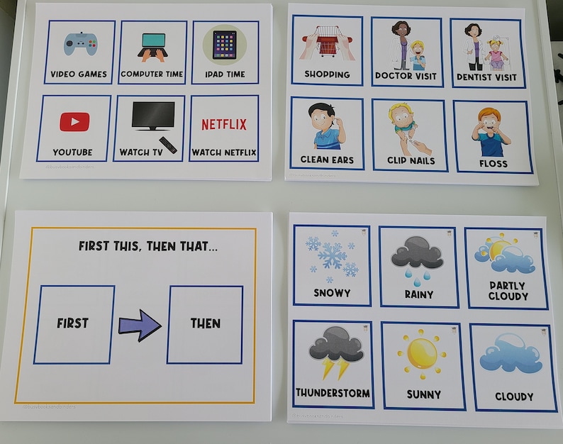 1 BOARD + 225 CARDS | First Then Board | Visual Aid | Schedule ...