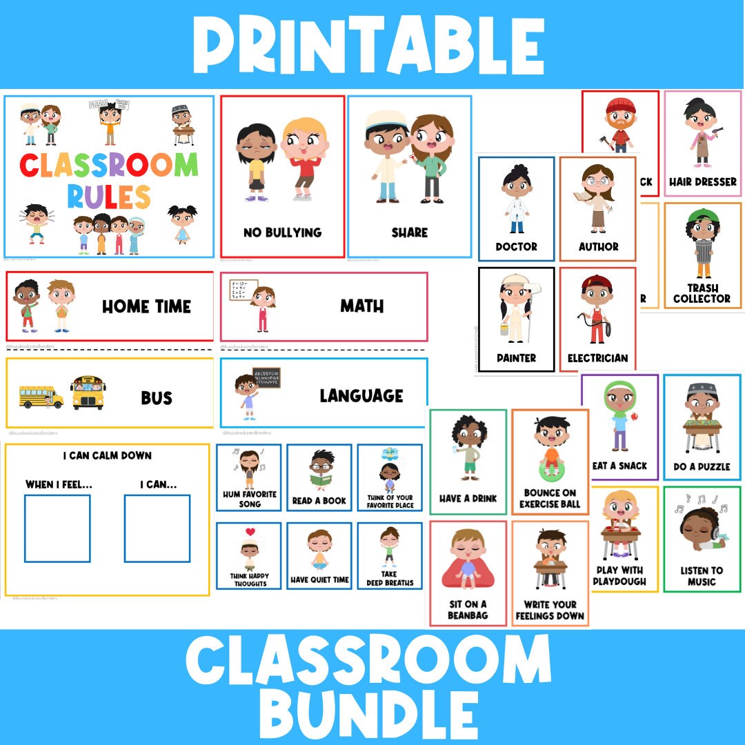 CLASSROOM BUNDLE | Visual Aid | Kindergarten | Preschool | Homeschool ...