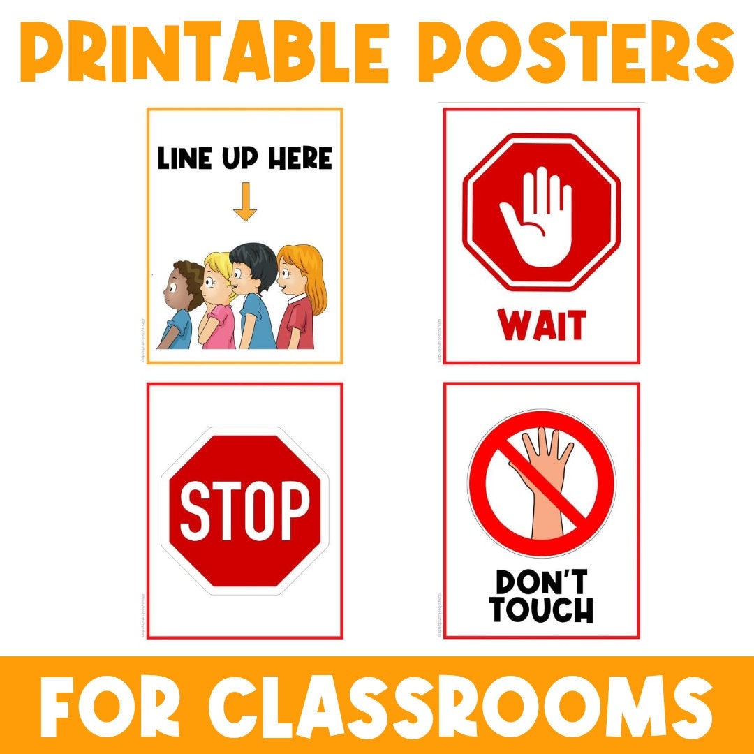 Classroom Poster Signs | Decor | Visual | Printable Signs ...