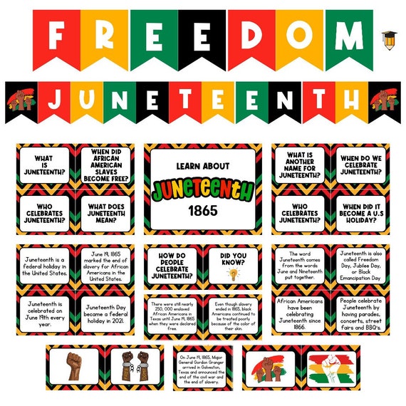 Yellow Bulletin Board Paper Juneteenth Bulletin Board African American ...