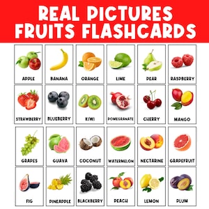 REAL PICTURES: Fruits and Vegetables Flashcards | Preschool Flash Cards ...