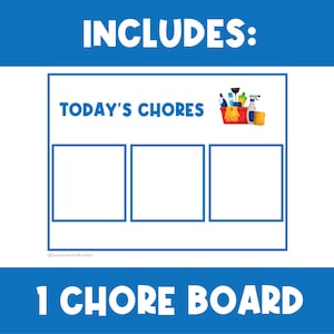 1 BOARD + 34 CHORE CARDS | Children's Chore Boards | Daily Routines ...