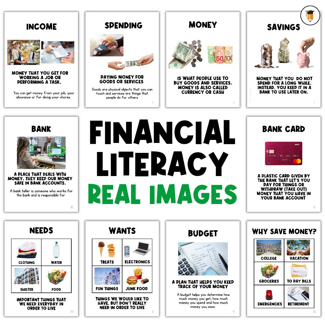 REAL IMAGES: Financial Literacy for Kids | Money | Infographic | Learn ...